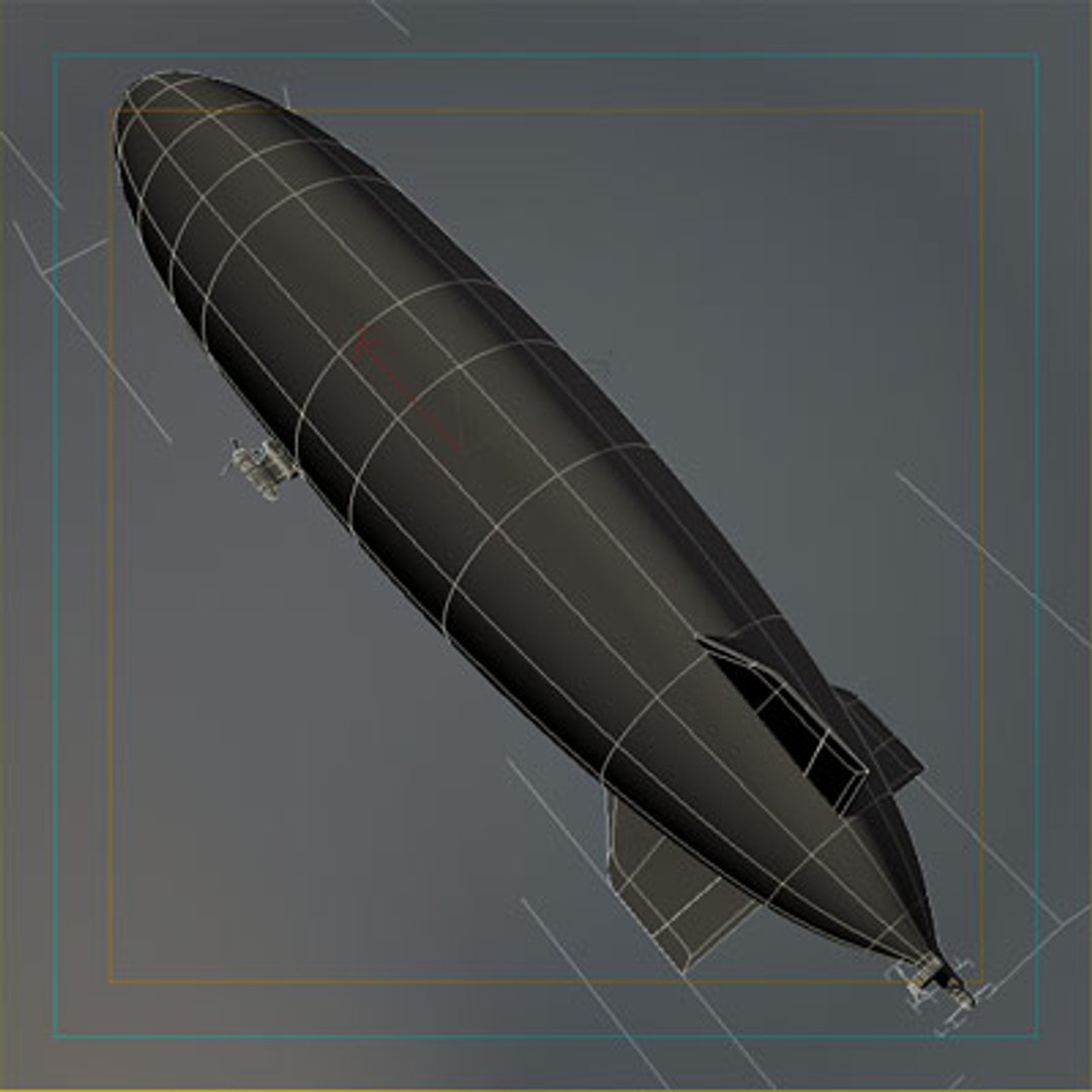 Zeppelin Hot Air Balloon 3d Model