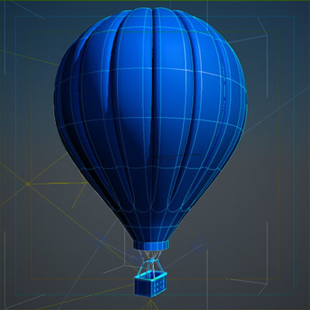 zeppelin hot air balloon 3d model