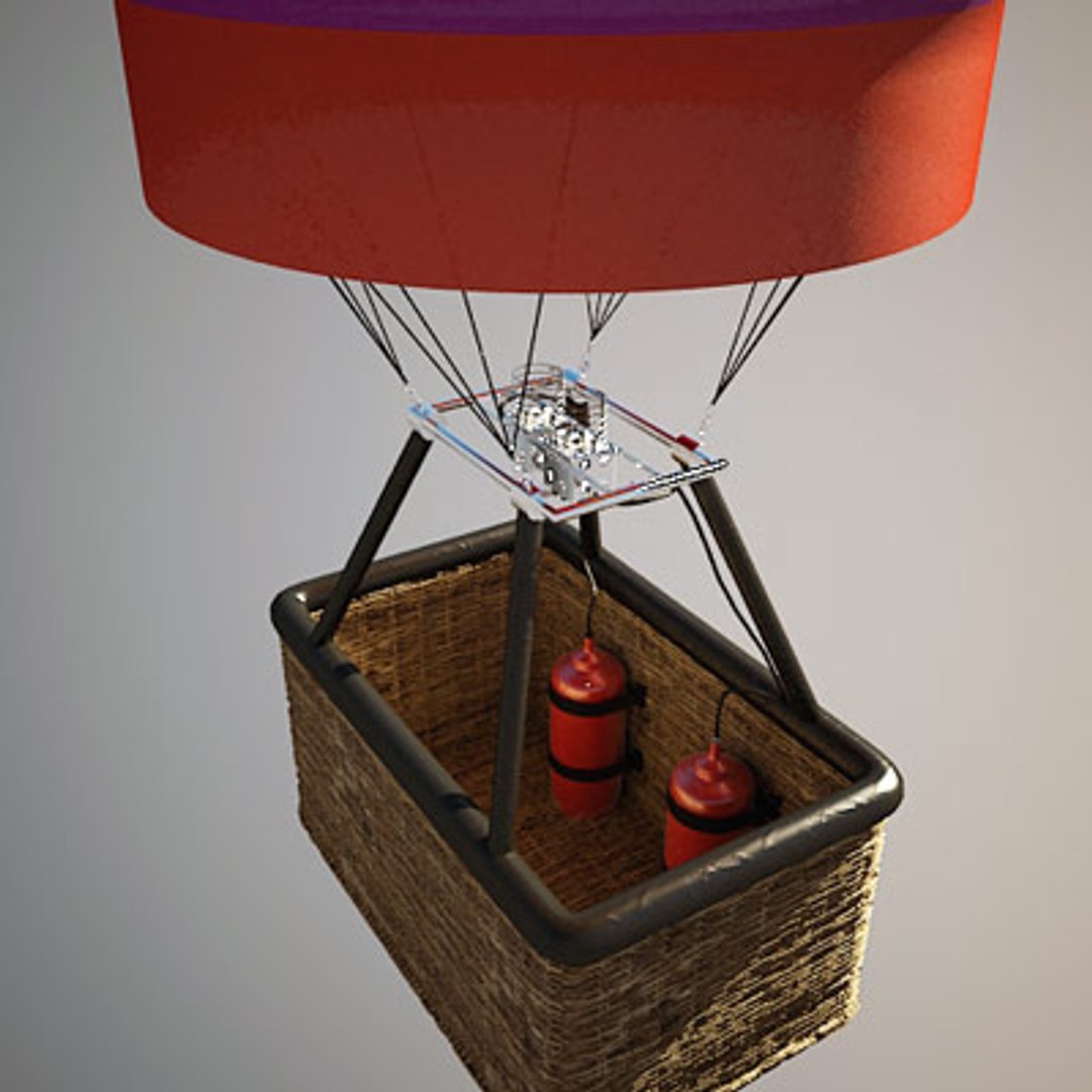 Zeppelin Hot Air Balloon 3d Model