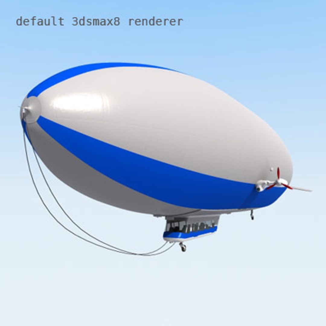 Zeppelin Hot Air Balloon 3d Model