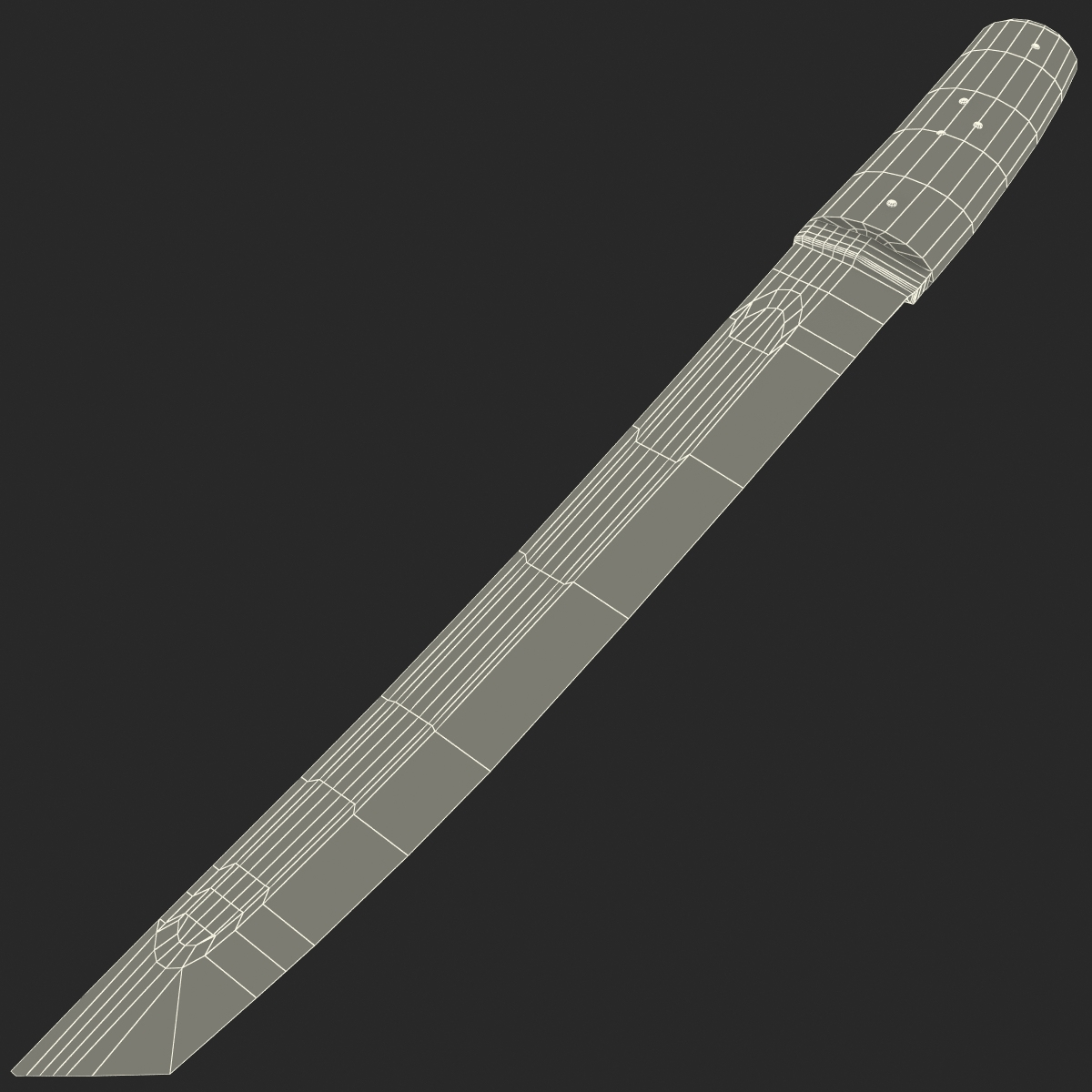 3d tanto samurai sword