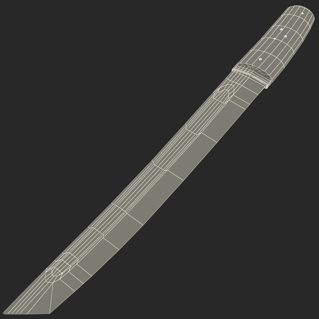3d tanto samurai sword