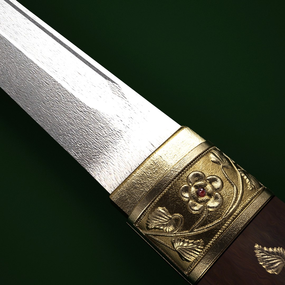 3d Tanto Samurai Sword