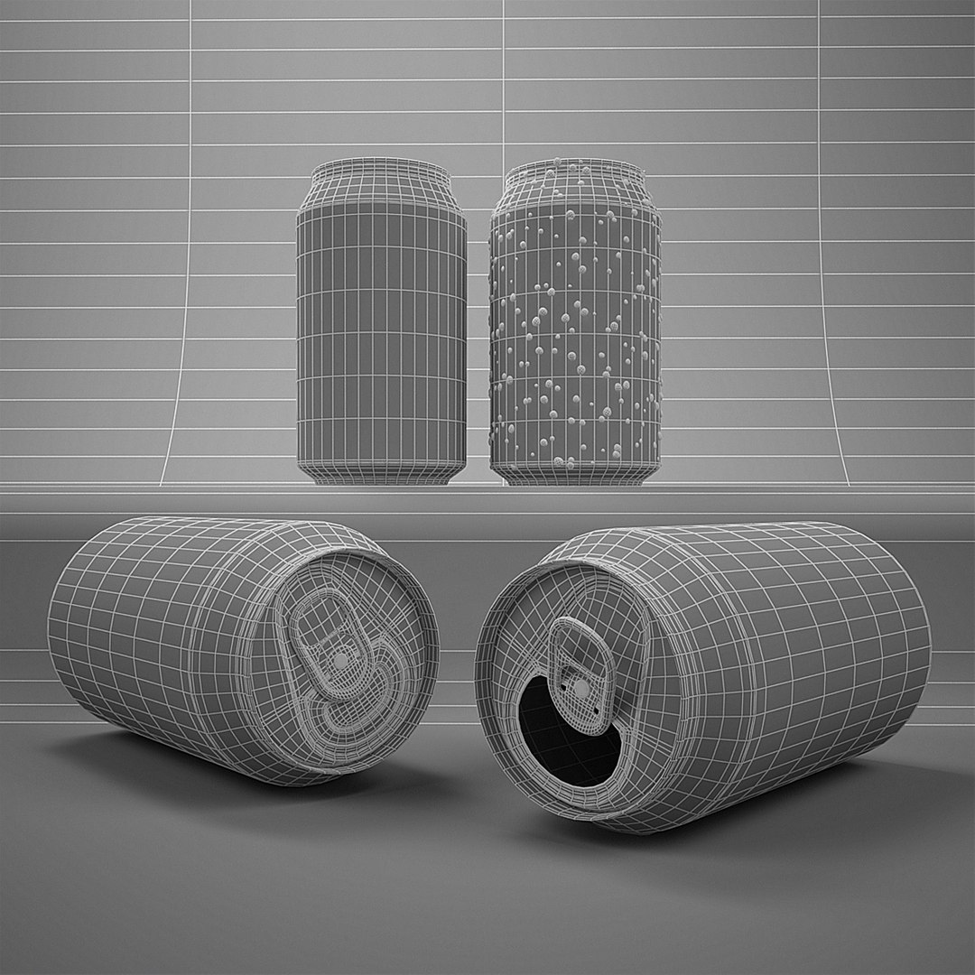 3ds Max Beer Soda Cans 330