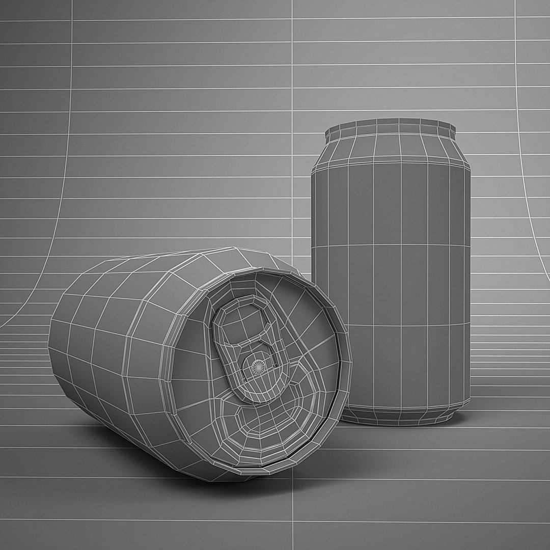 3ds Max Beer Soda Cans 330