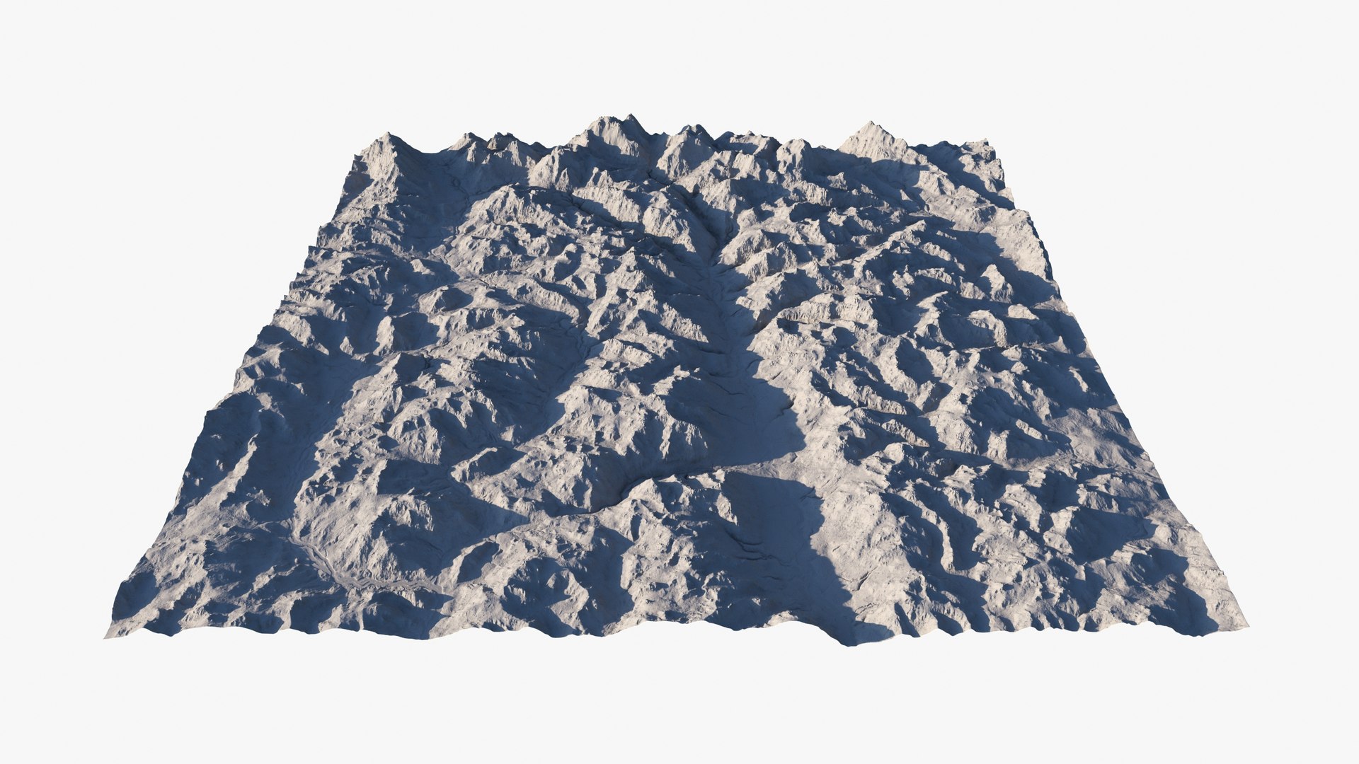 3D Terrain Multiple River Flows PBR - TurboSquid 2204088