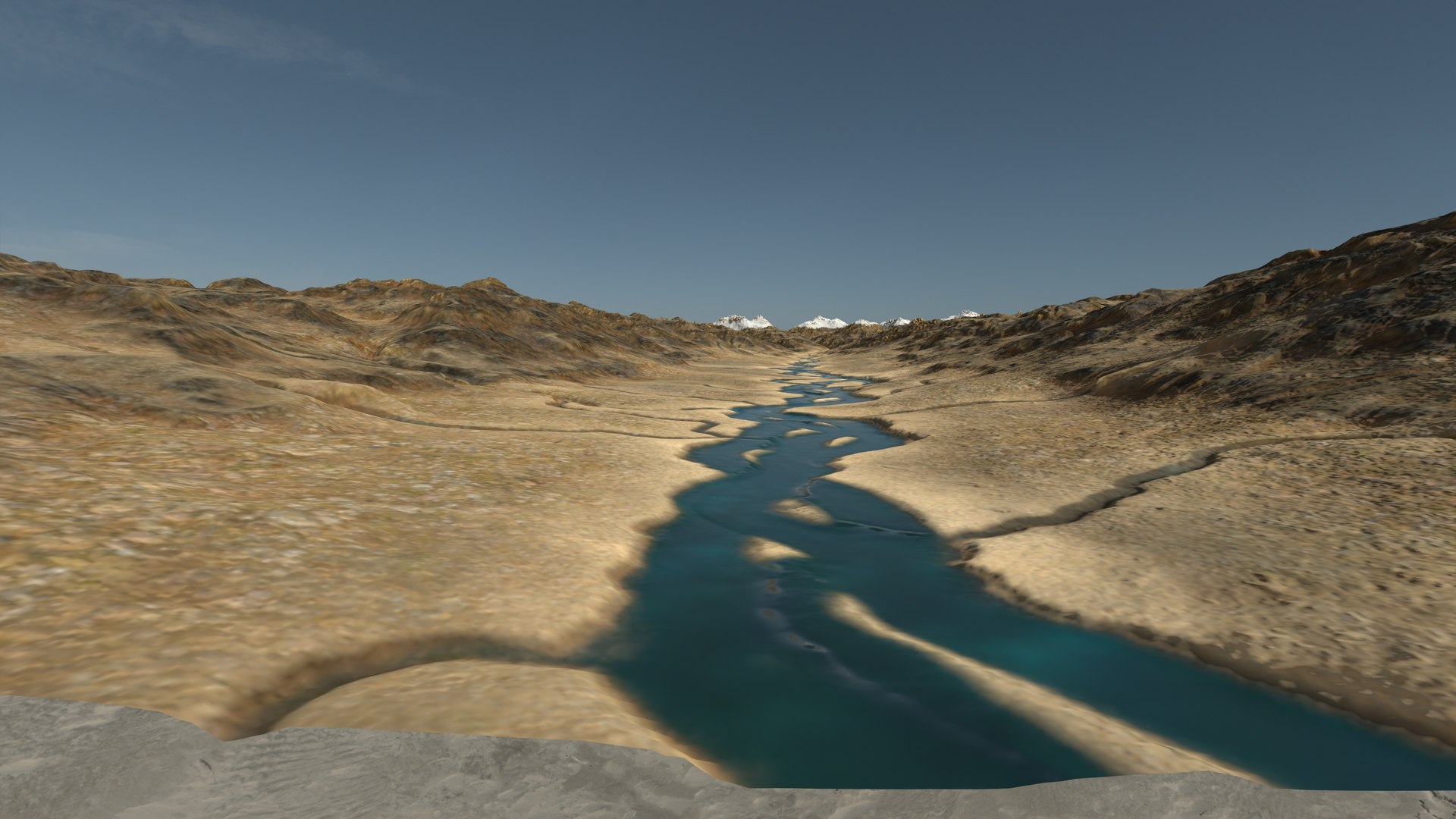 3D Terrain Multiple River Flows PBR - TurboSquid 2204088