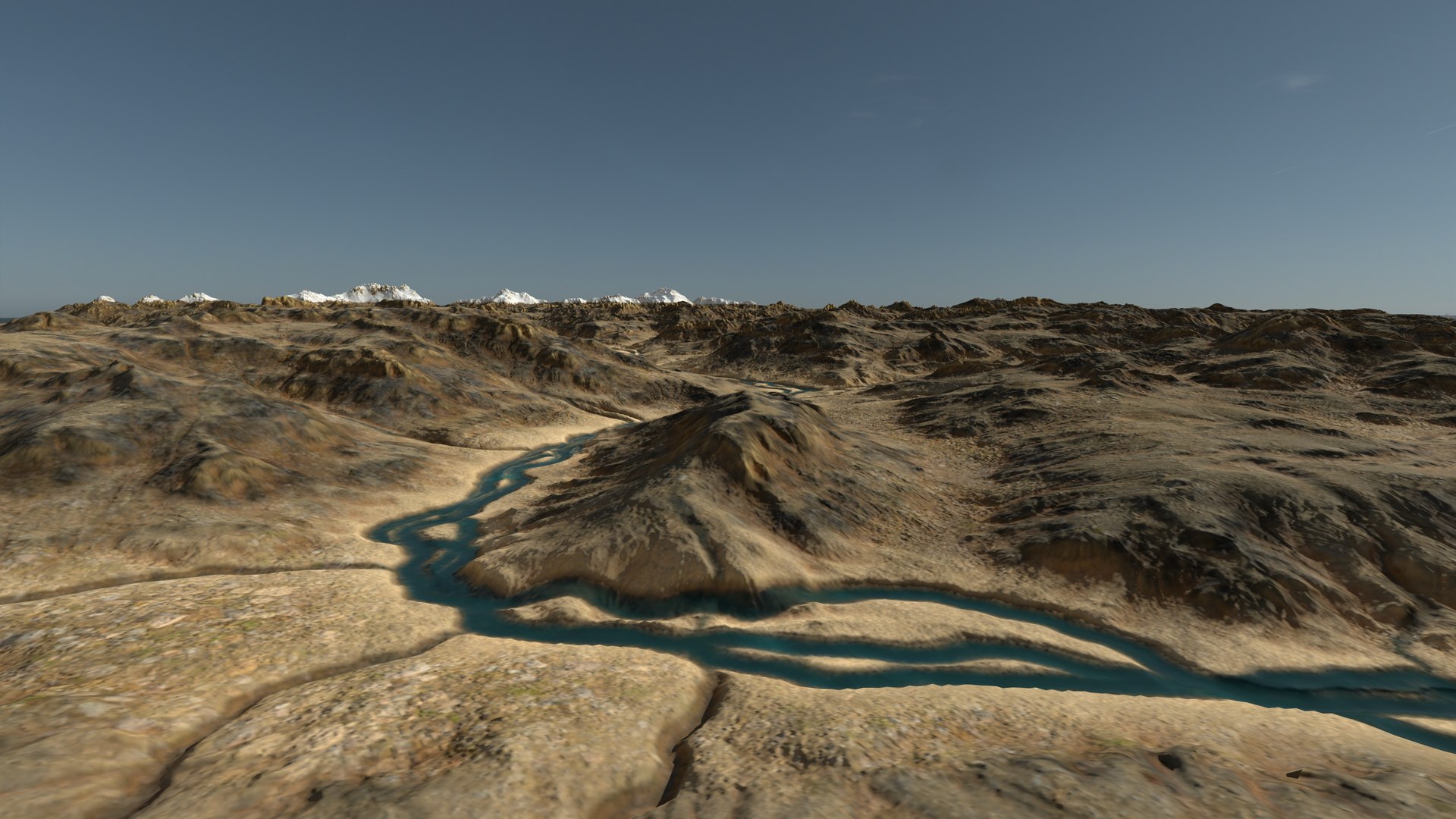 3D Terrain Multiple River Flows PBR - TurboSquid 2204088