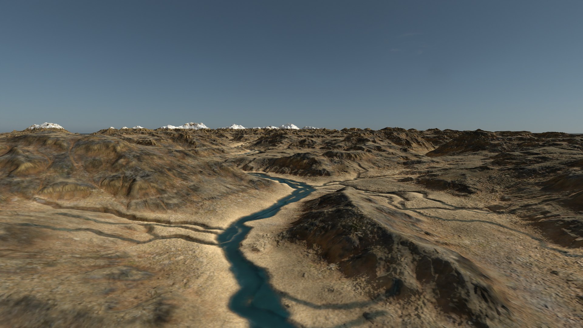 3D Terrain Multiple River Flows PBR - TurboSquid 2204088