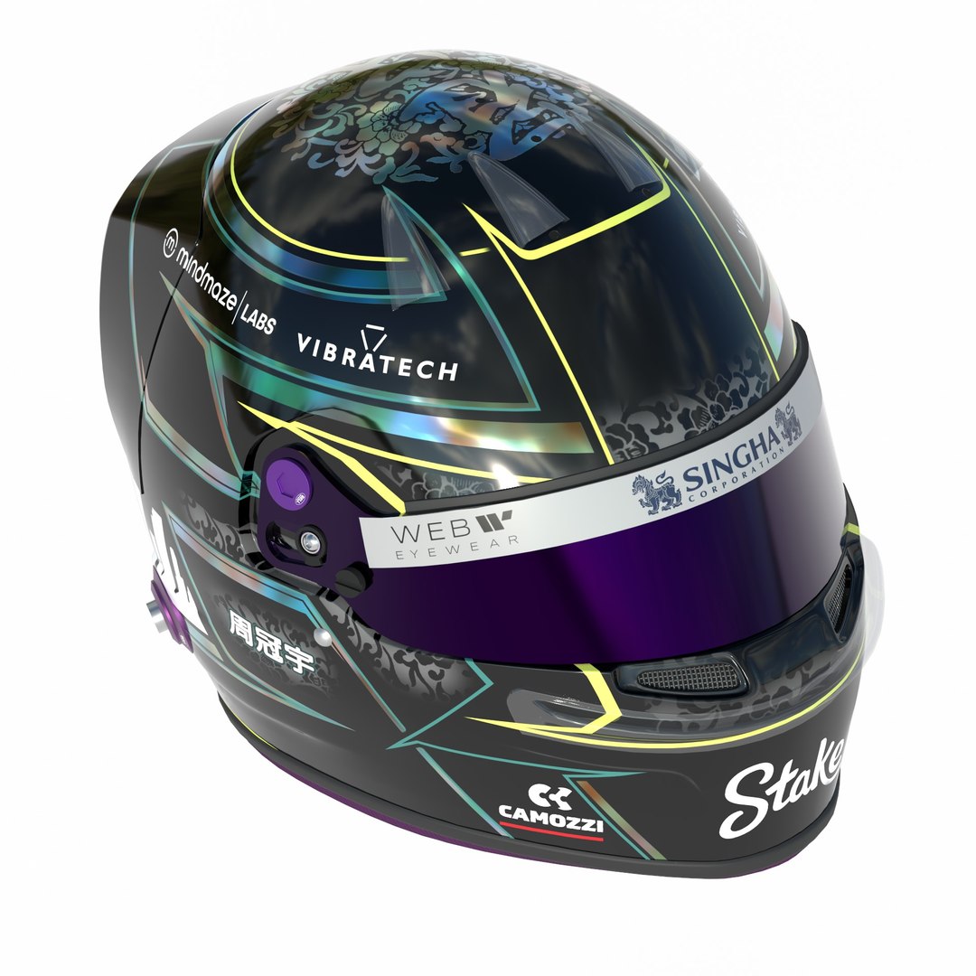 F1 Zhou Helmet 2024 3D Model - TurboSquid 2251939