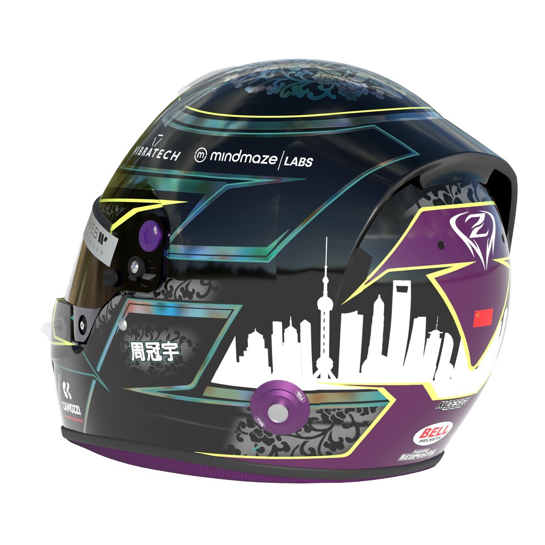 F1 Zhou Helmet 2024 3D Model - TurboSquid 2251939