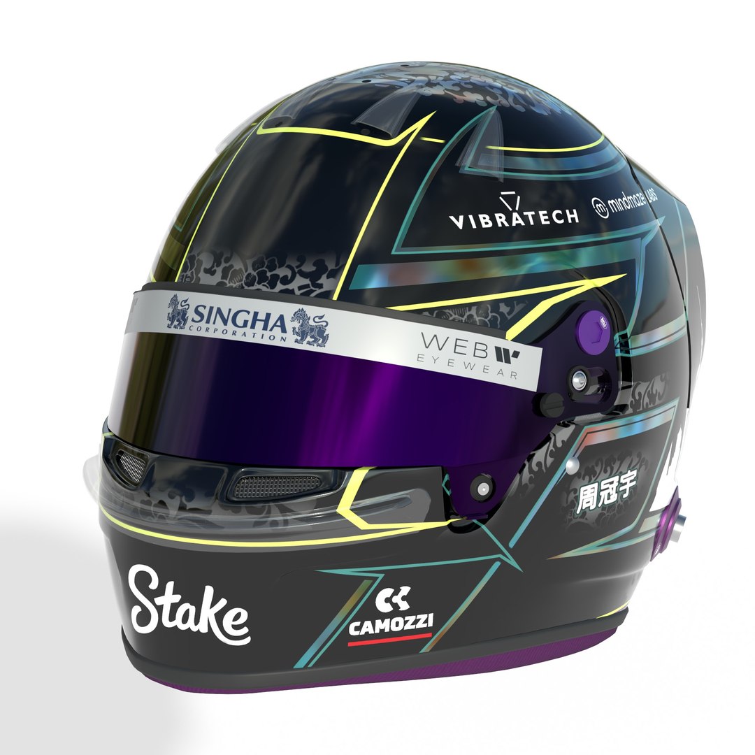F1 Zhou Helmet 2024 3D Model - TurboSquid 2251939
