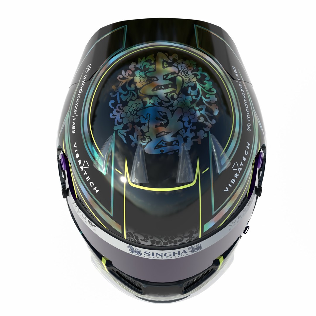 F1 Zhou Helmet 2024 3D Model - TurboSquid 2251939