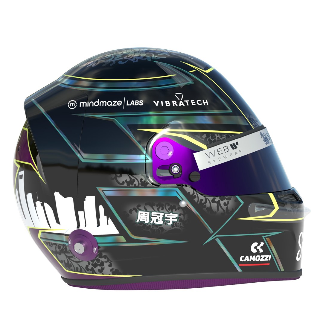 F1 Zhou Helmet 2024 3D Model - TurboSquid 2251939
