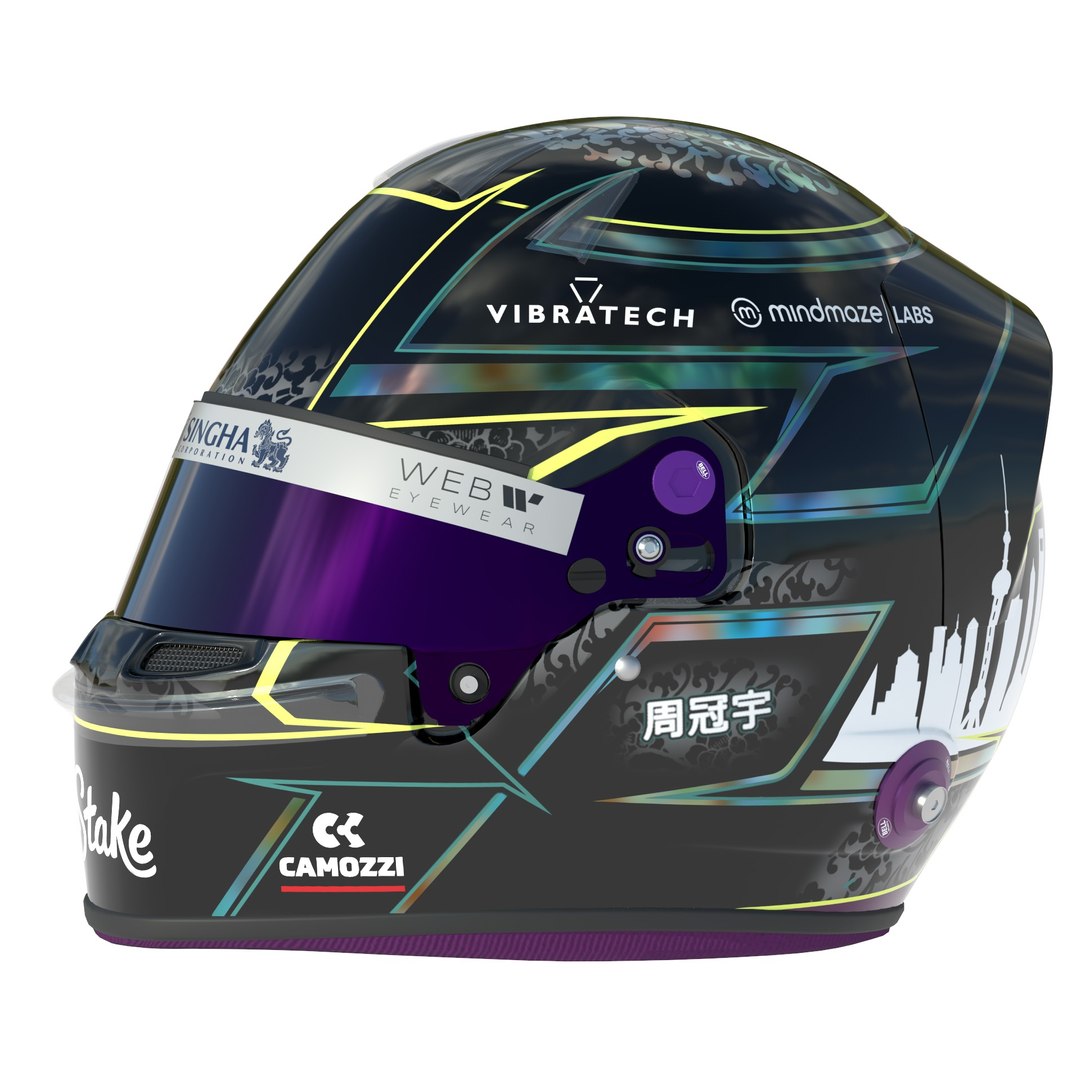 F1 Zhou Helmet 2024 3D Model - TurboSquid 2251939