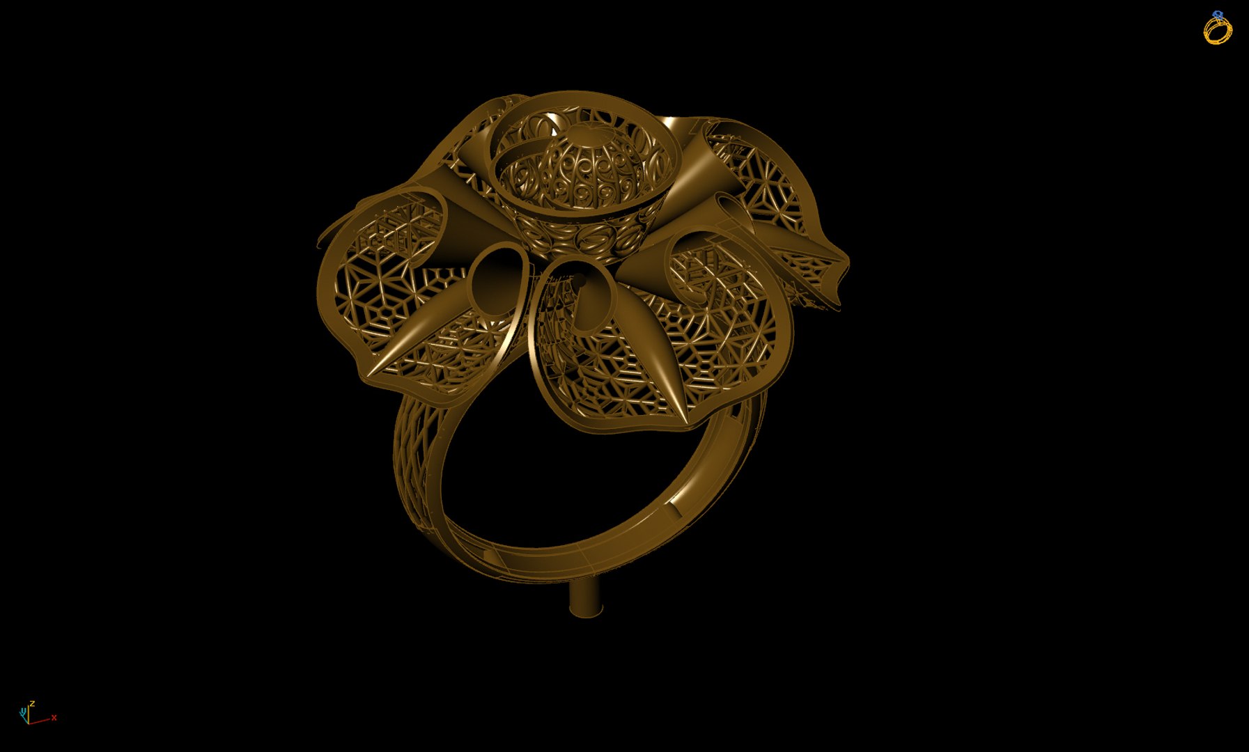 Ring Gold Kast 3D Model - TurboSquid 1697594
