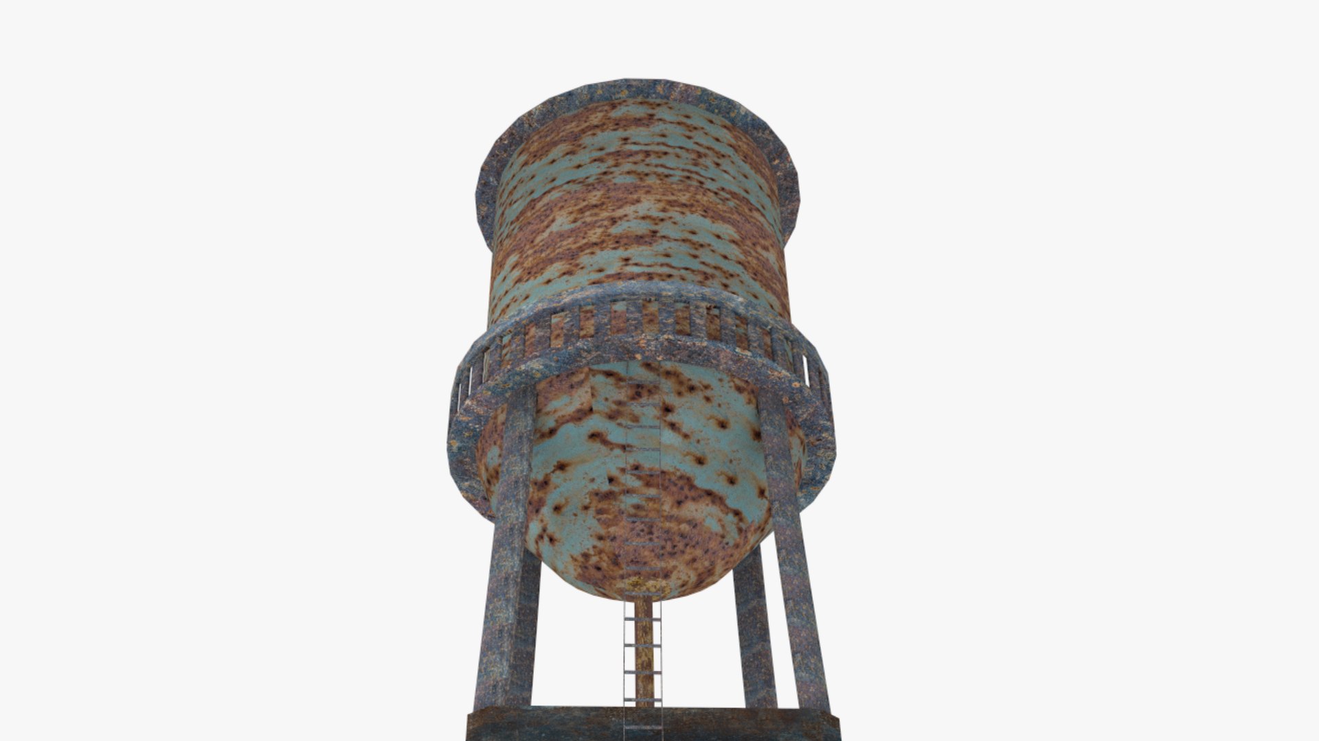 Rusty Water Tower 3D Model - TurboSquid 1884975