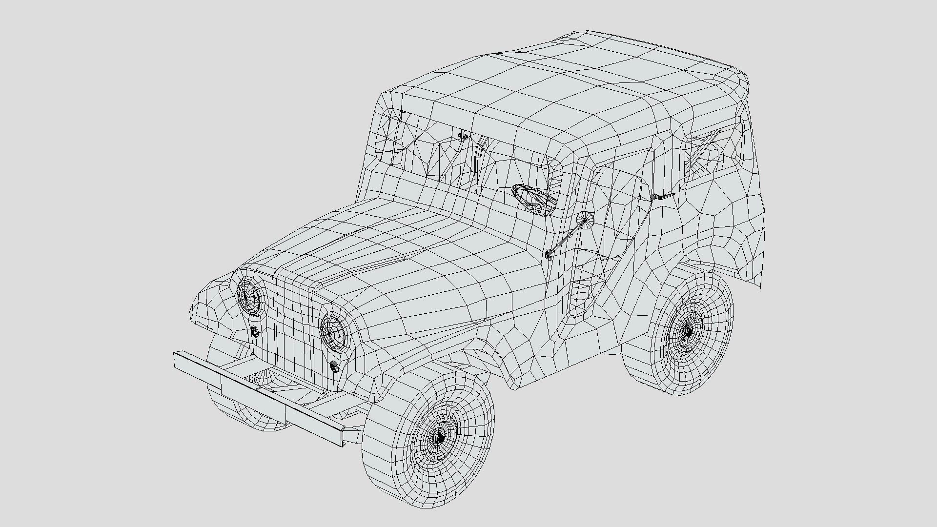 Low Poly Car - Jeep CJ5 1954 3D Model - TurboSquid 2087575