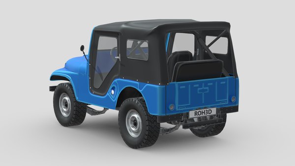 낮은 폴리 자동차 - Jeep CJ5 1954 3D 모델 - TurboSquid 2087575