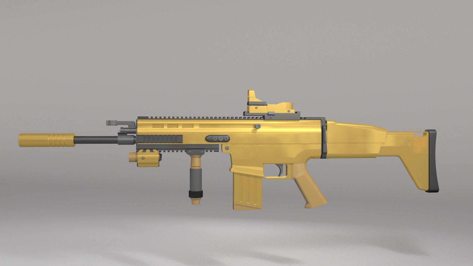 3d Model Assault Rifle Scar H