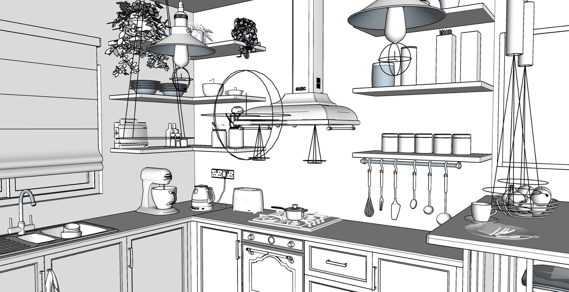 3D Cozy Kitchen - TurboSquid 1723619