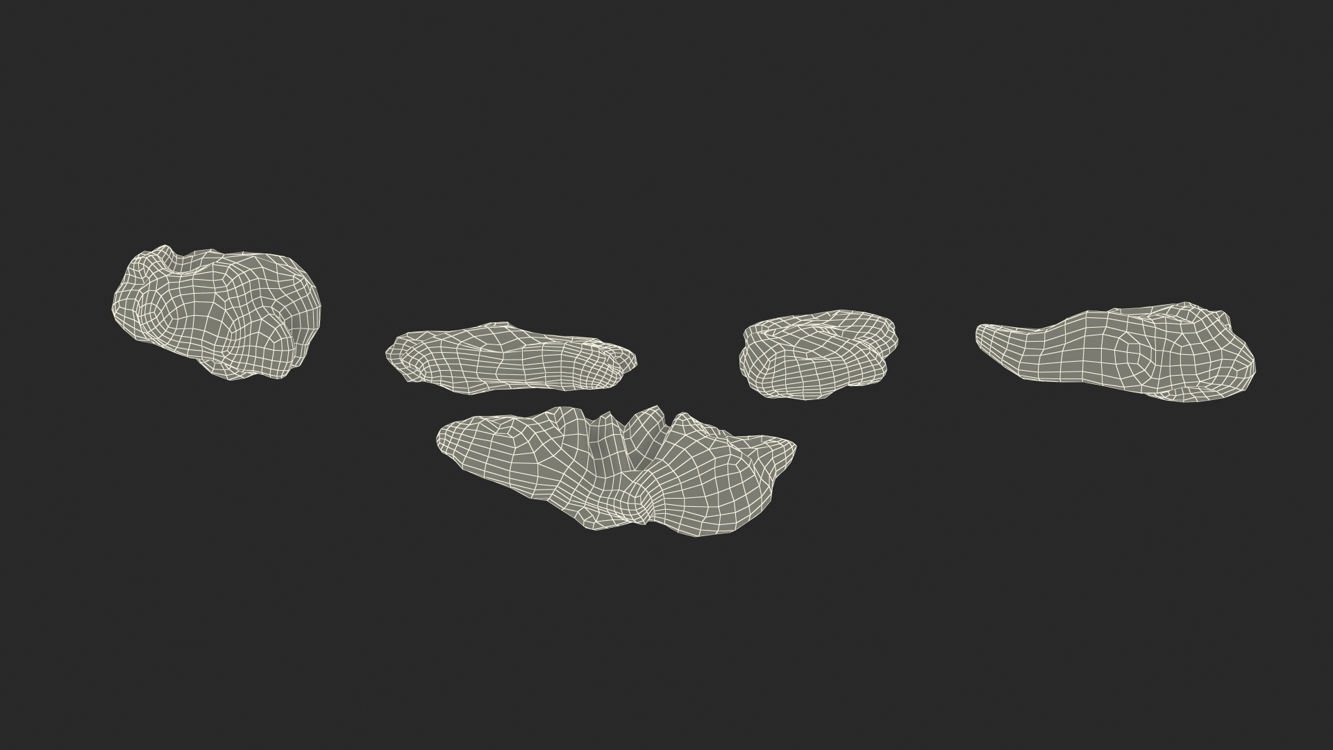 Gold Natural Minerals Small Stones 3D model - TurboSquid 1764287