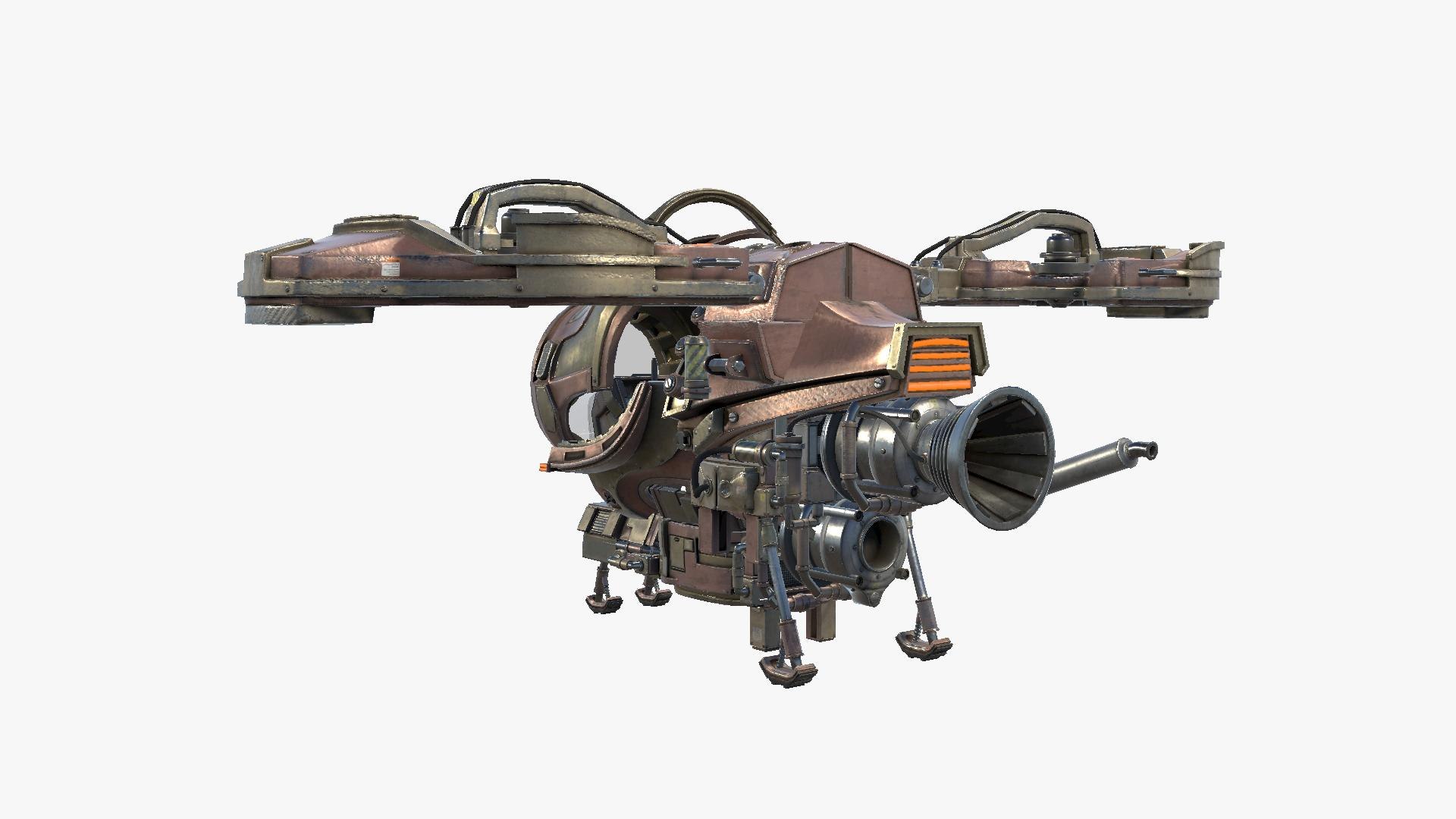 3D Sci-Fi Hovercraft Helicopter VTOL Tiltrotor Glider Plane Flying ...