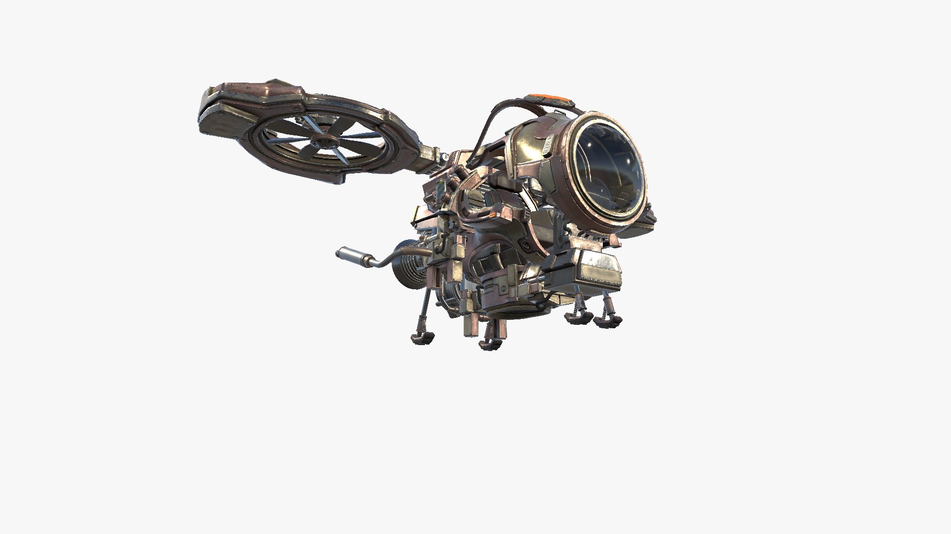 3D Sci-Fi Hovercraft Helicopter VTOL Tiltrotor Glider Plane Flying ...