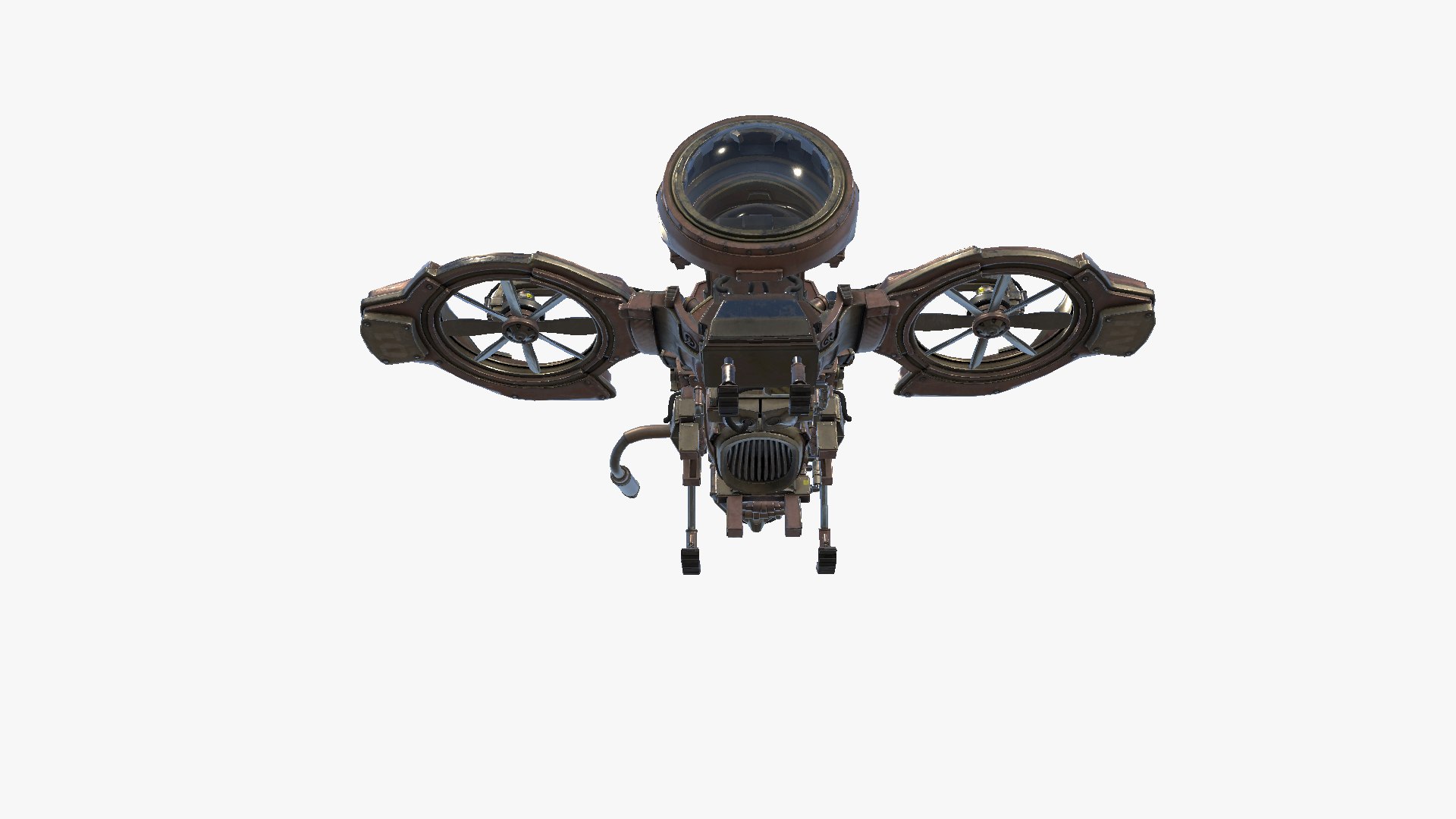 3D Sci-Fi Hovercraft Helicopter VTOL Tiltrotor Glider Plane Flying ...