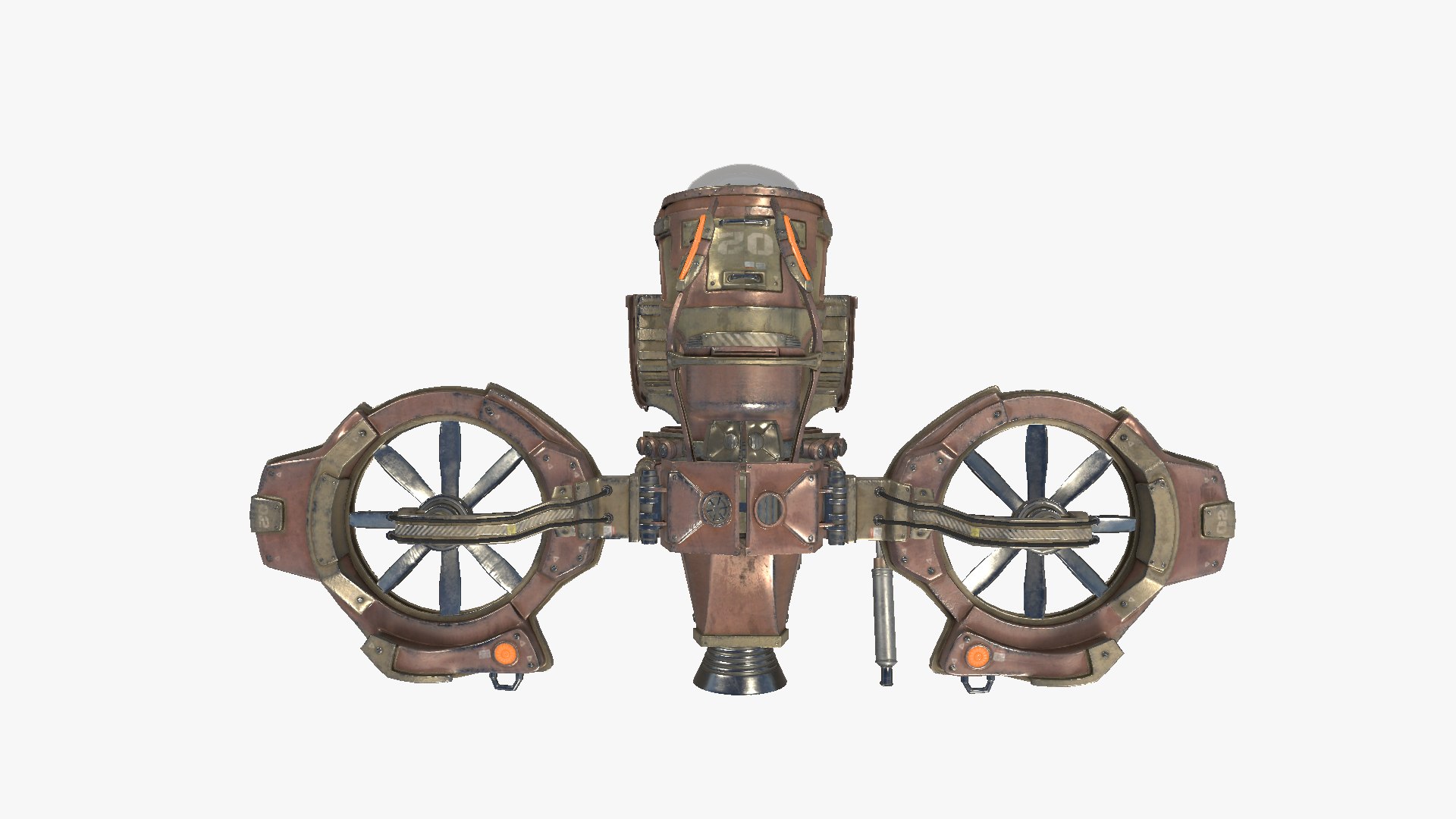 3D Sci-Fi Hovercraft Helicopter VTOL Tiltrotor Glider Plane Flying ...