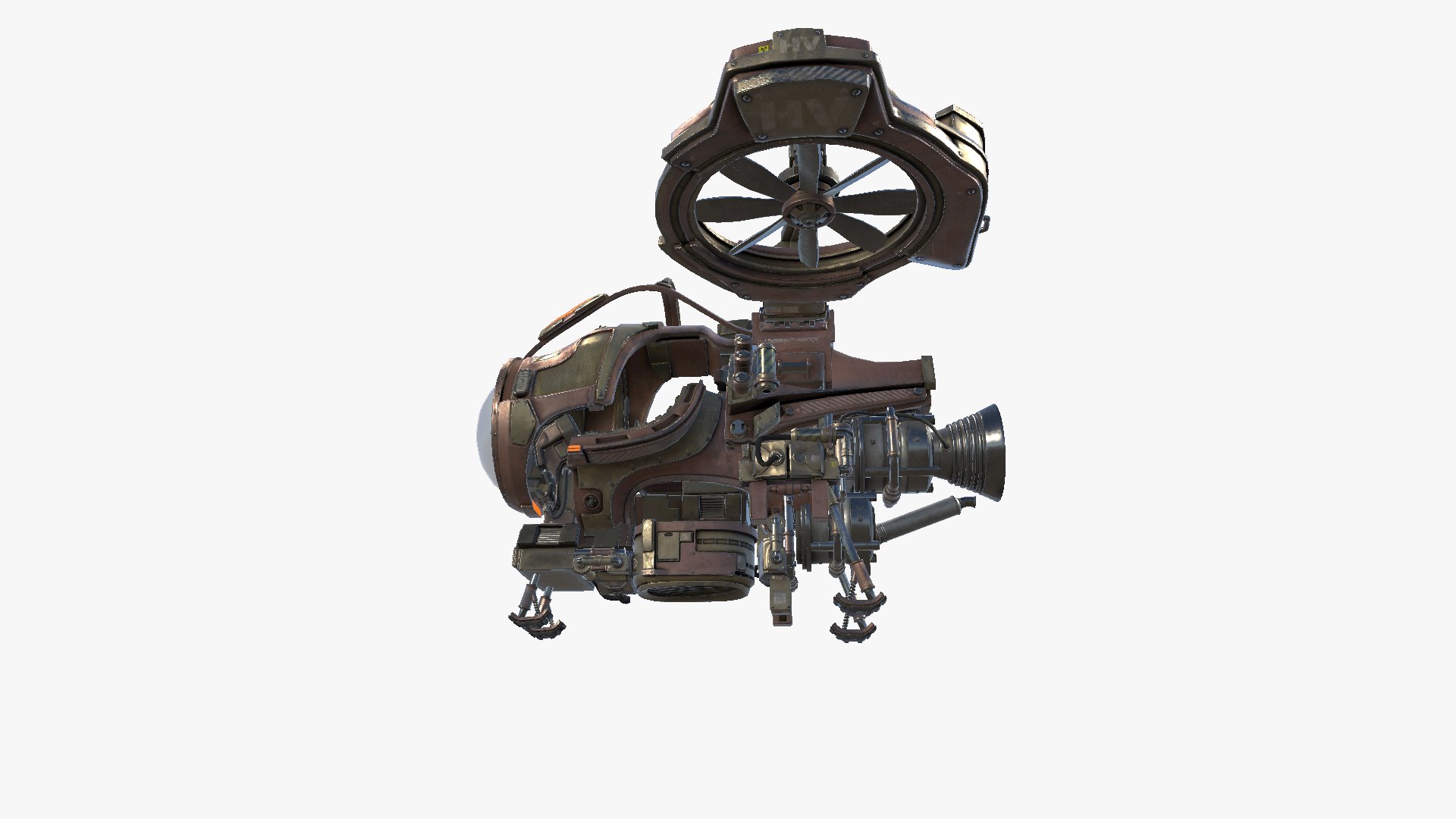 3D Sci-Fi Hovercraft Helicopter VTOL Tiltrotor Glider Plane Flying ...