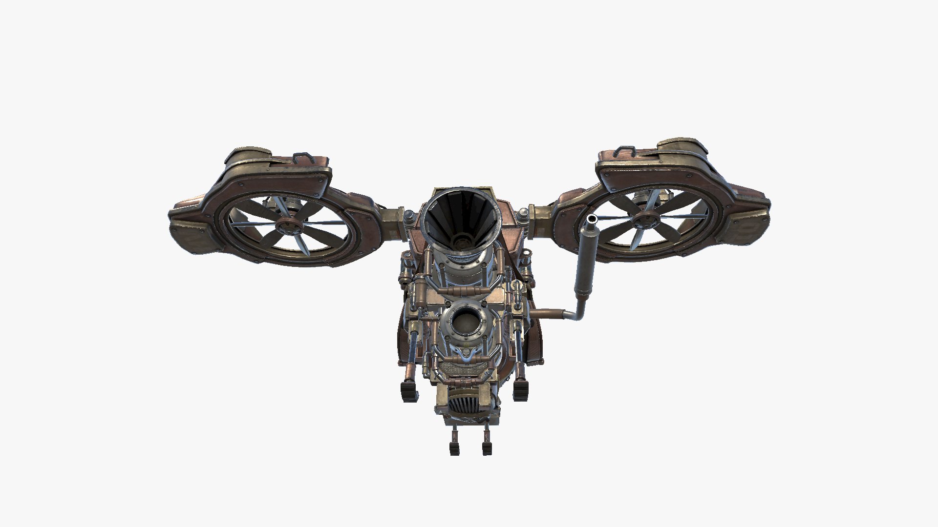 3D Sci-Fi Hovercraft Helicopter VTOL Tiltrotor Glider Plane Flying ...