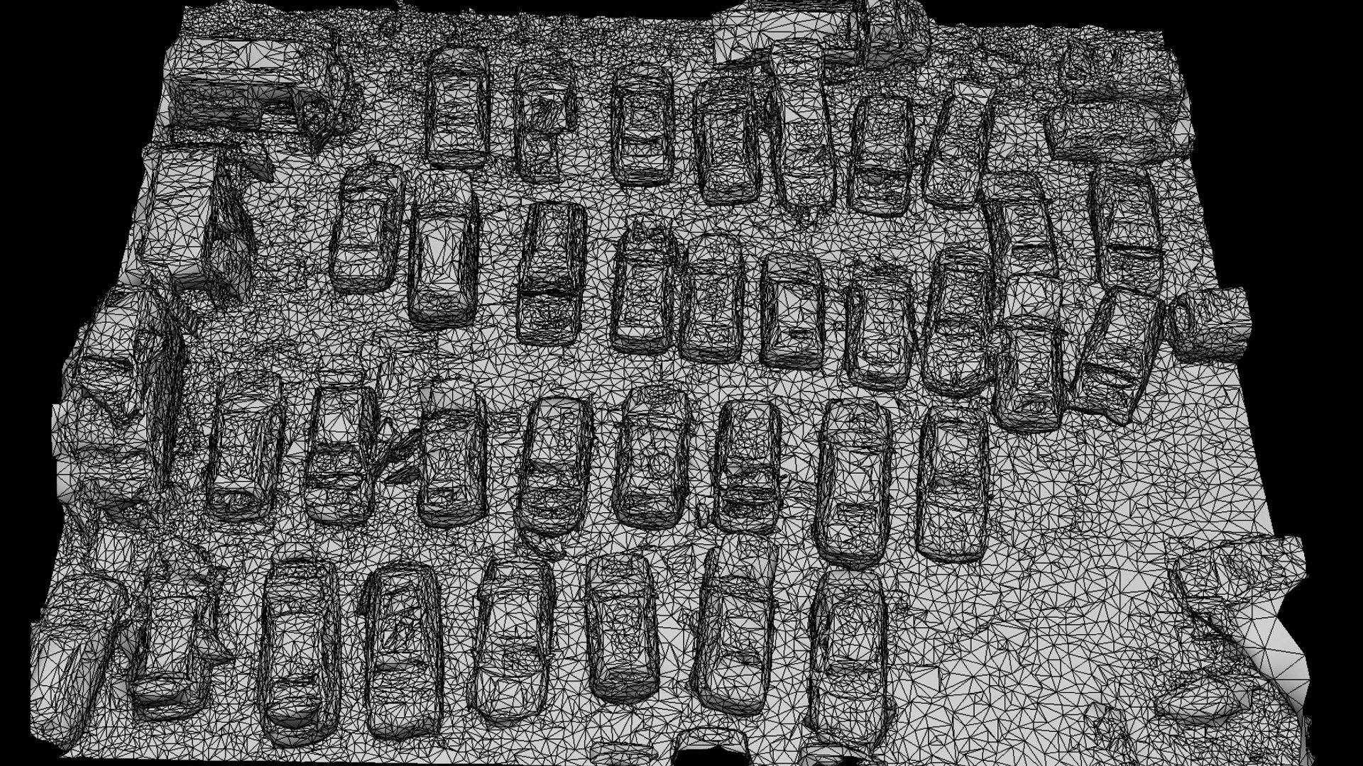 Cars Wreckage Terrain Junkyard Sector Drone Scan Model - TurboSquid 2317783