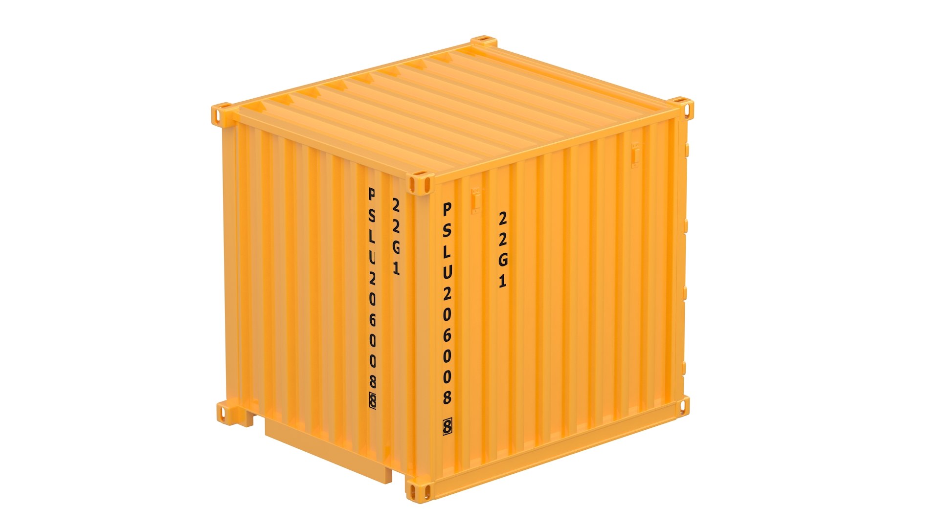 3D 8ft Shipping Container Yellow - TurboSquid 2347308