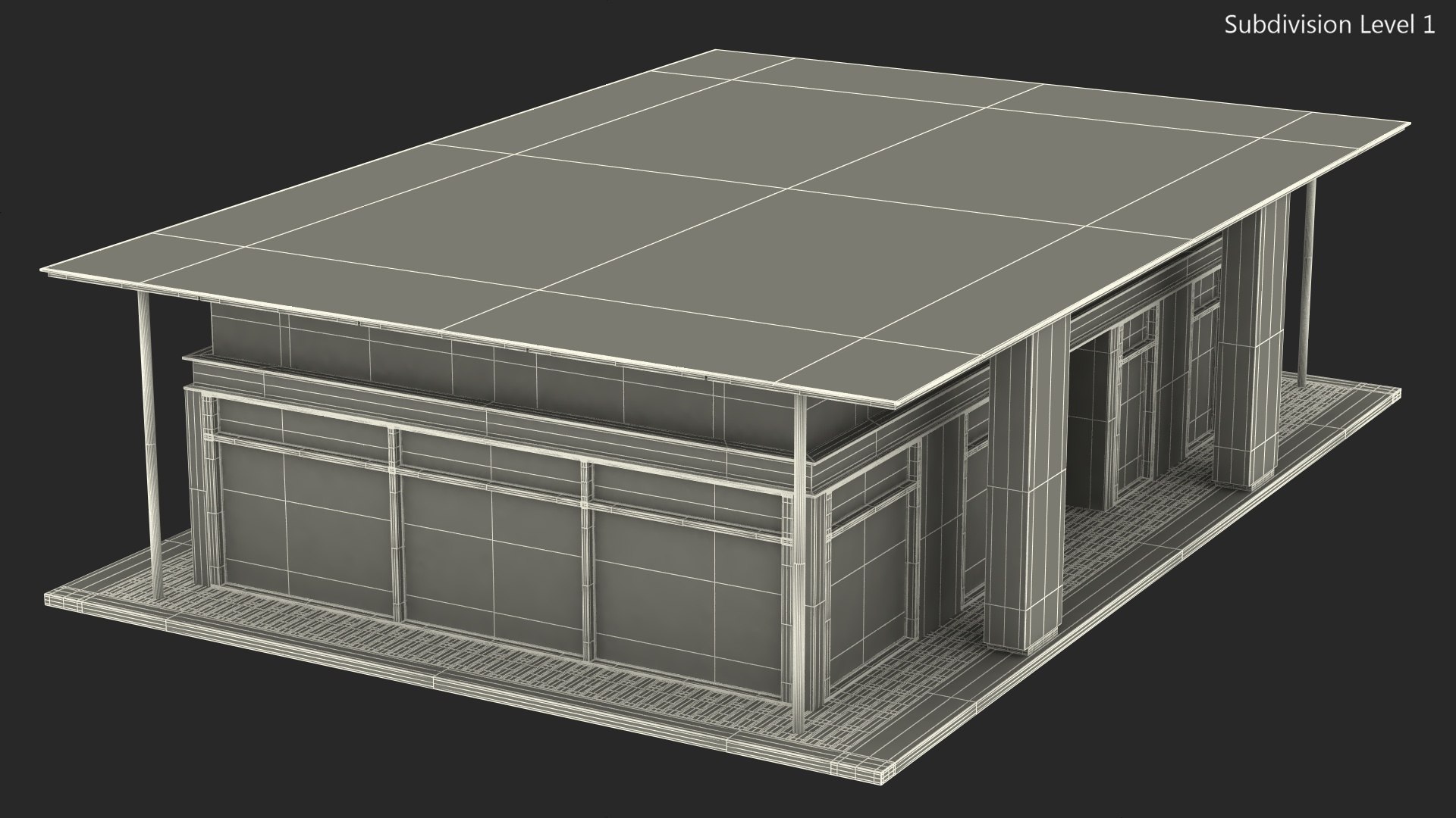 Modern House with Panoramic Windows 3D model - TurboSquid 2020854