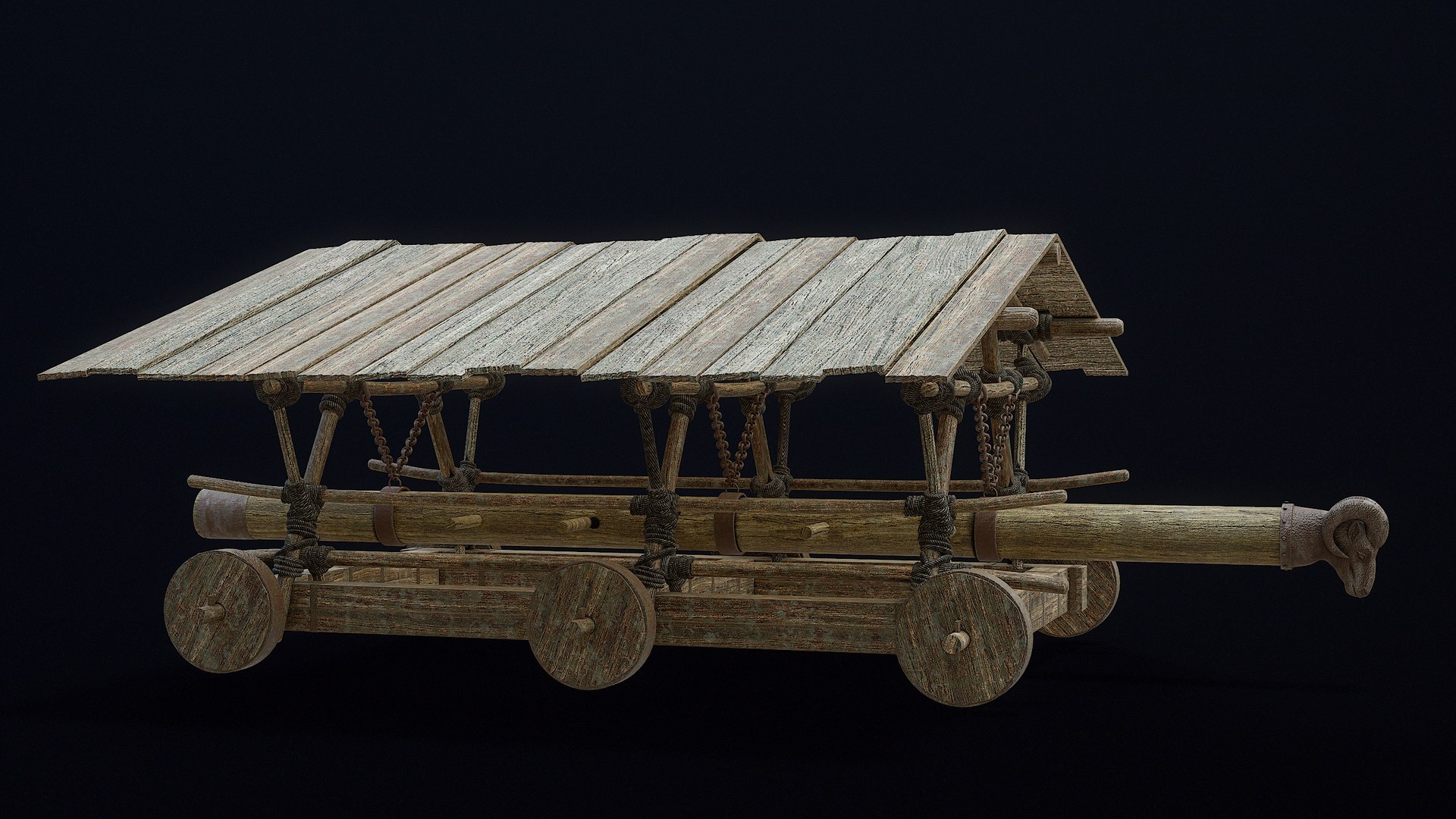 Battering Ram Medieval PBR 3D - TurboSquid 1947705