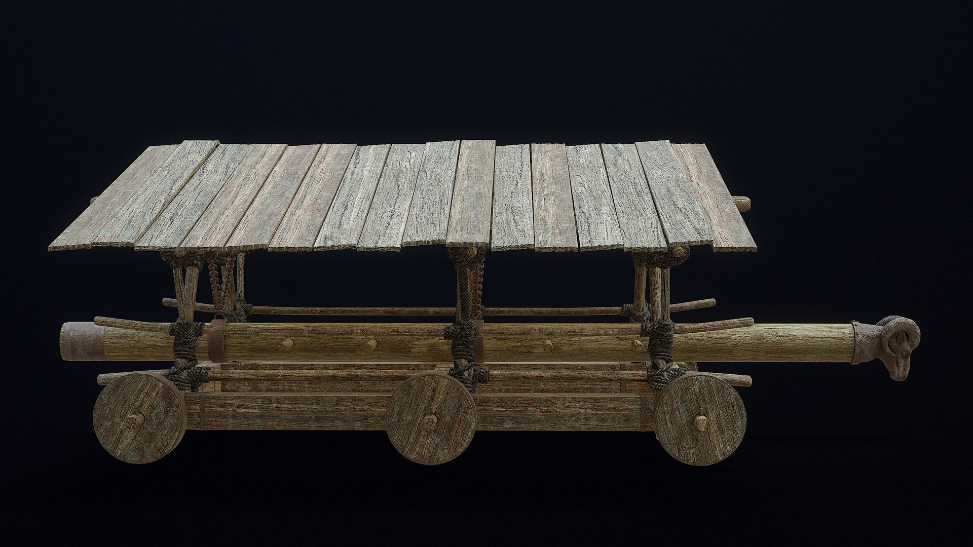 Battering Ram Medieval PBR 3D - TurboSquid 1947705