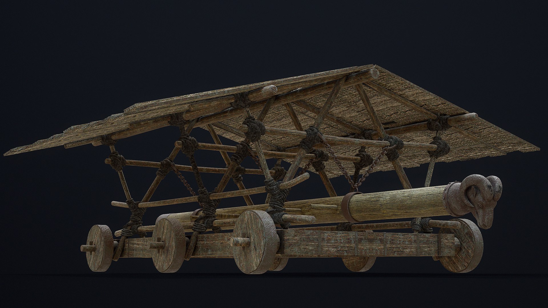 Battering Ram Medieval PBR 3D - TurboSquid 1947705