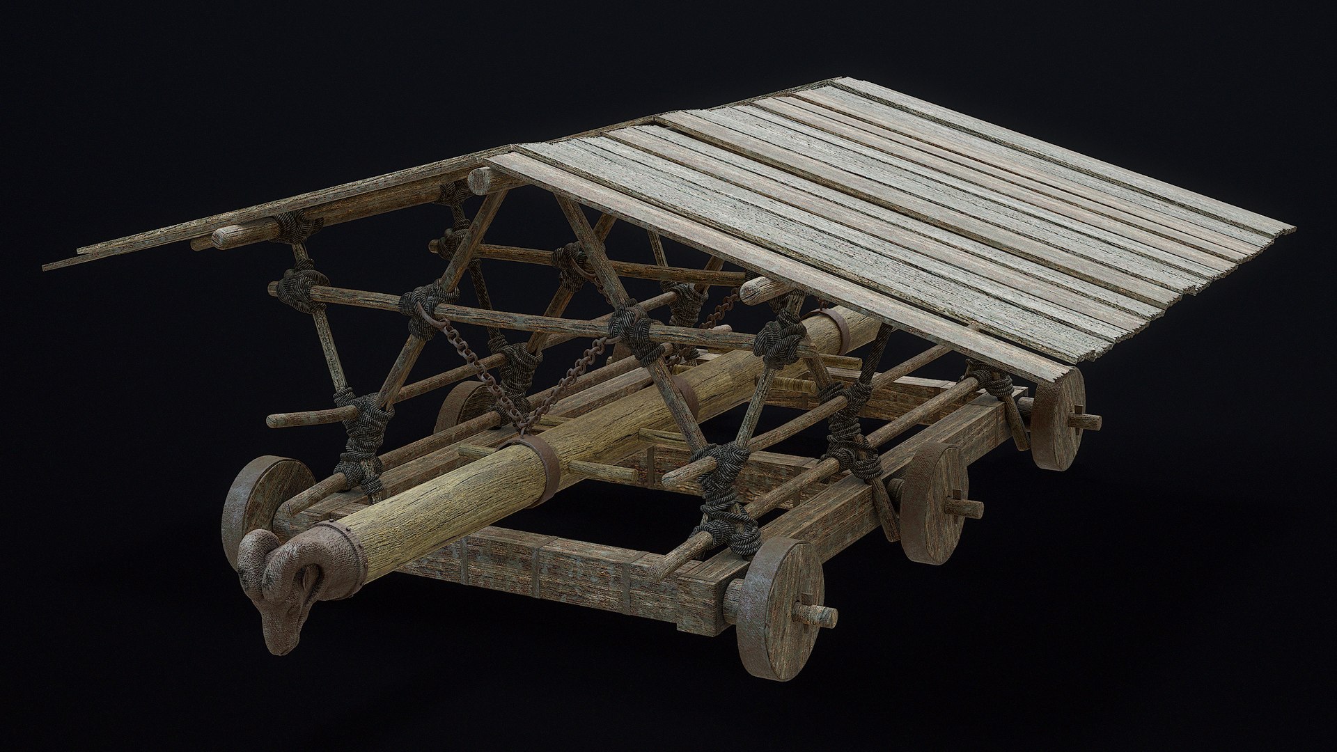 Battering Ram Medieval PBR 3D - TurboSquid 1947705