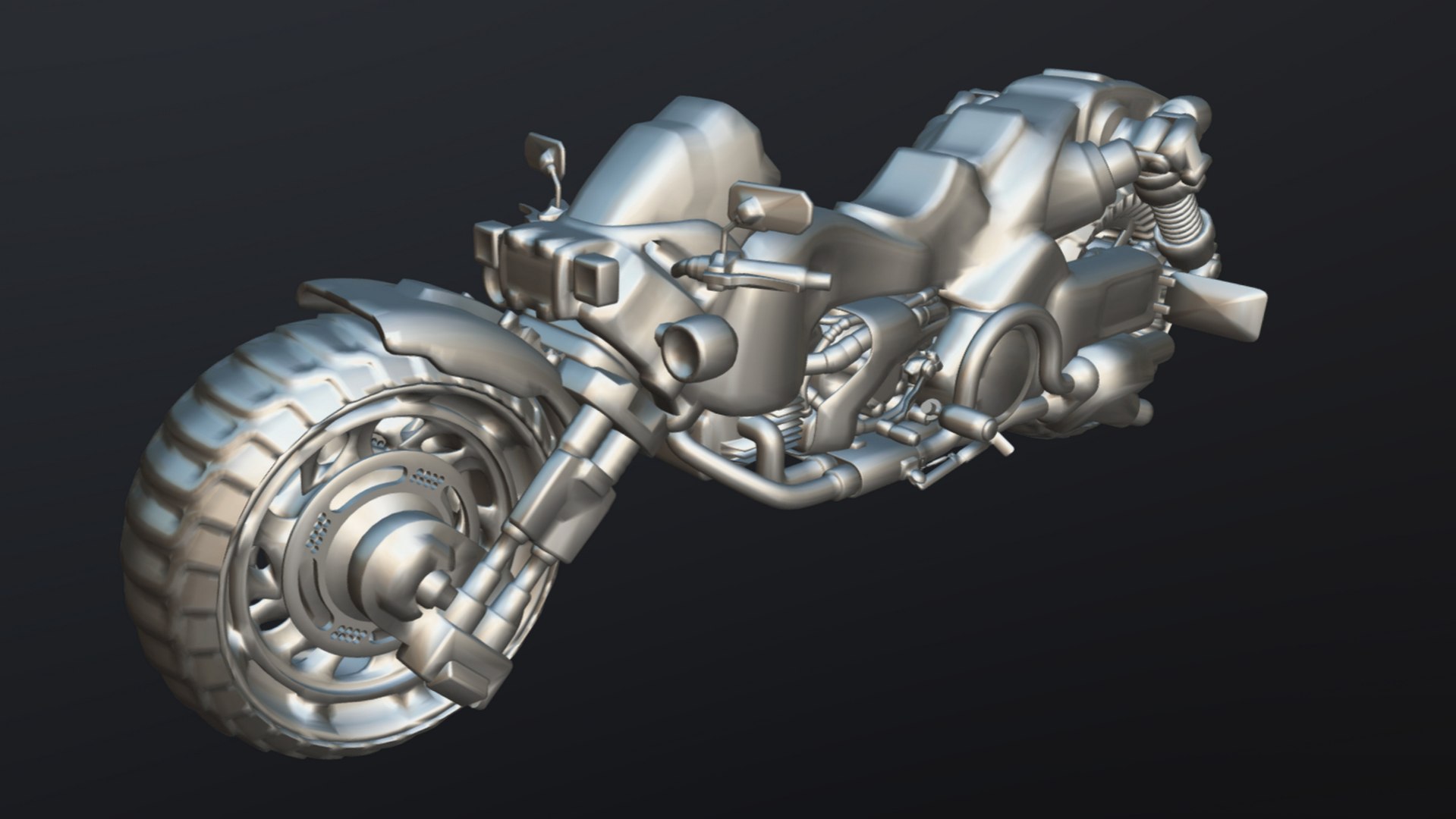 The Eradicator Futuristic Motorcycle - Game Ready 3D Model - TurboSquid ...