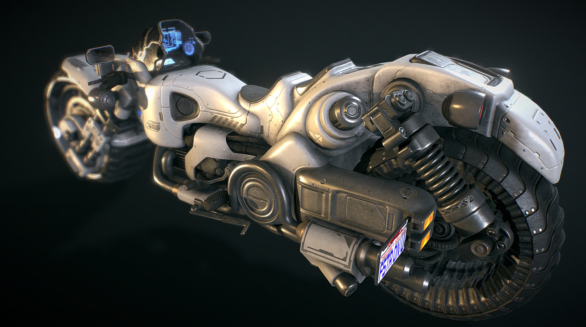 The Eradicator Futuristic Motorcycle - Game Ready 3D Model - TurboSquid ...