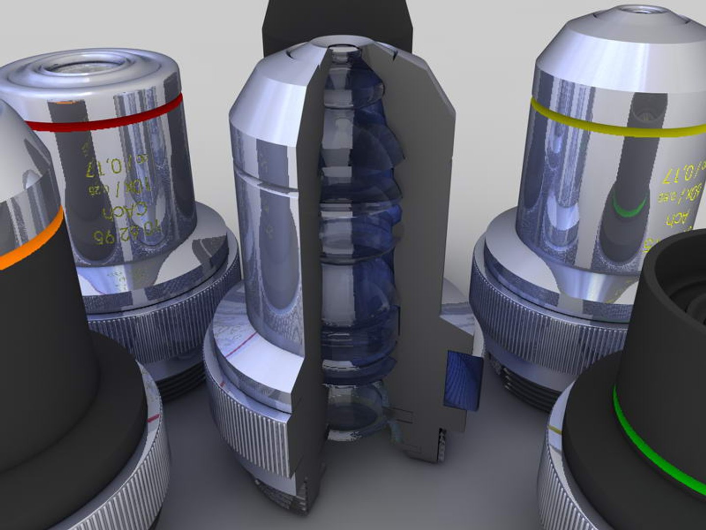 Microscope Objectives 3d Model
