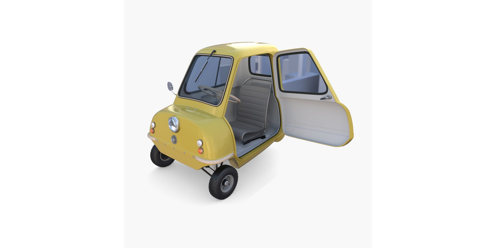 3D Generic 50cc Microcar With Interior And Chassis - TurboSquid 1786475