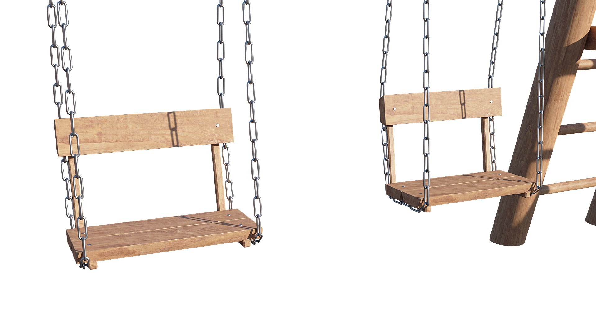 3D Wooden Swing Model - TurboSquid 1711079