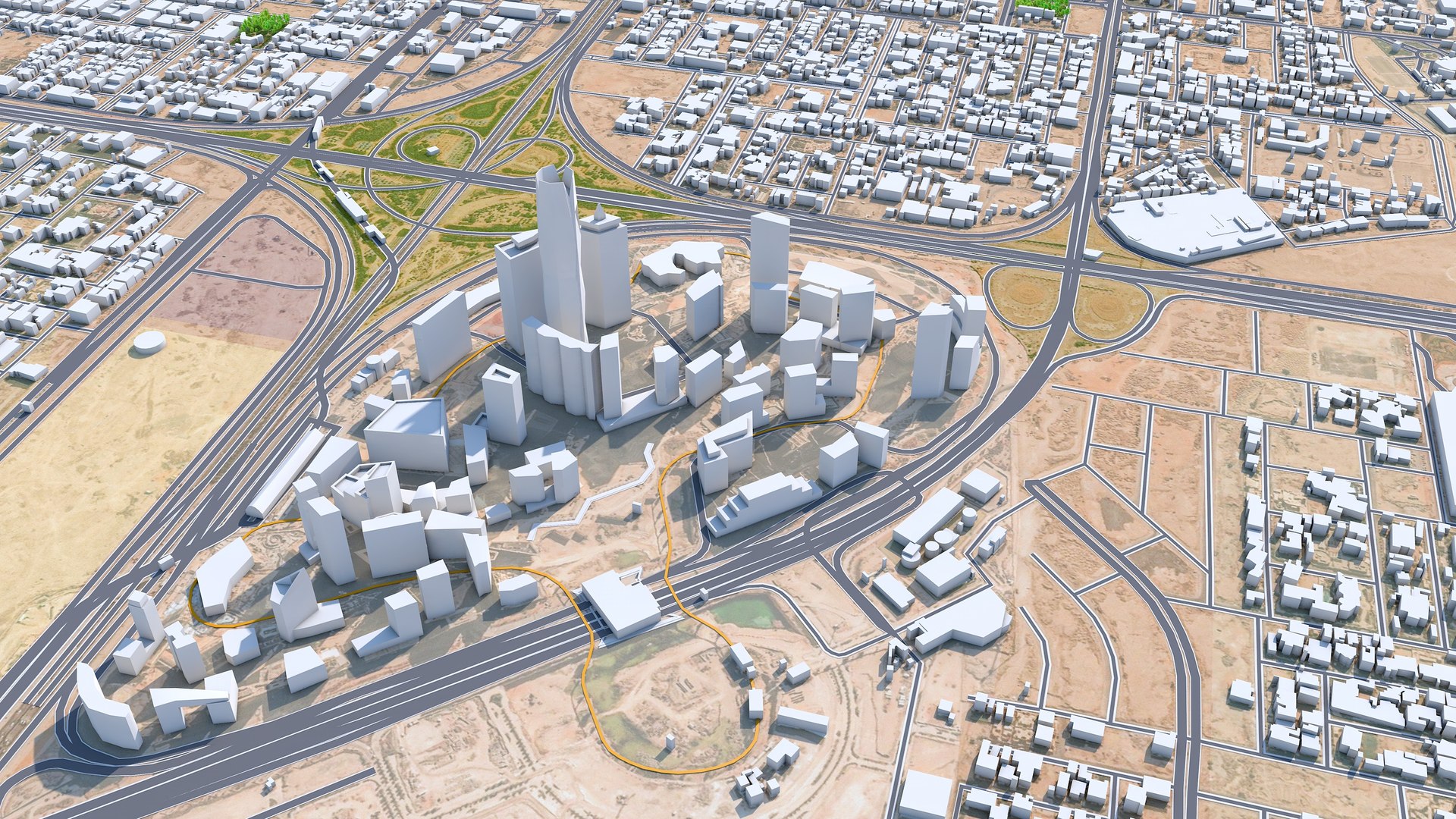 3D Riyadh Downtown In Saudi Arabia Model - TurboSquid 1927276