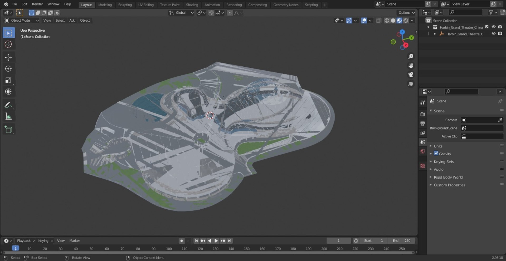 3D Harbin Grand Theatre China Model - TurboSquid 2163448