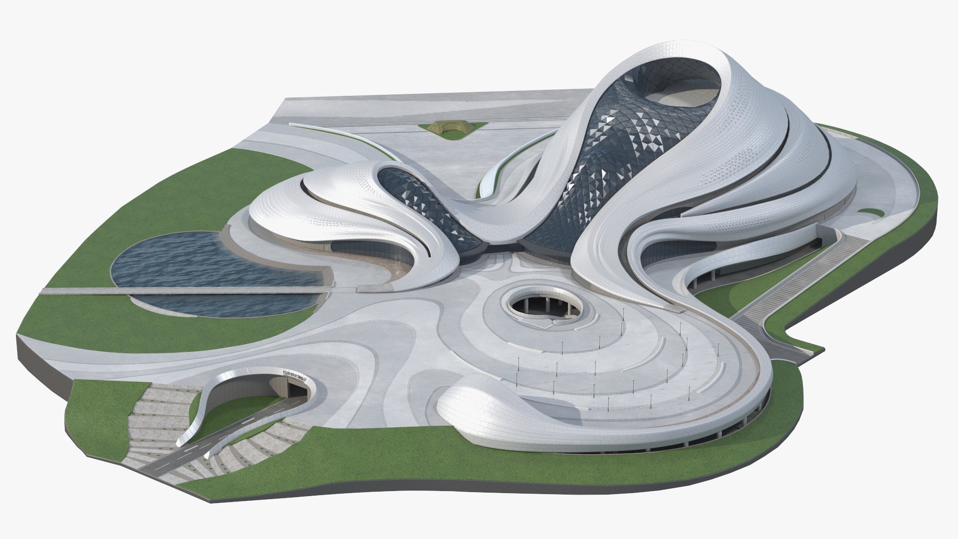 3D Harbin Grand Theatre China Model - TurboSquid 2163448