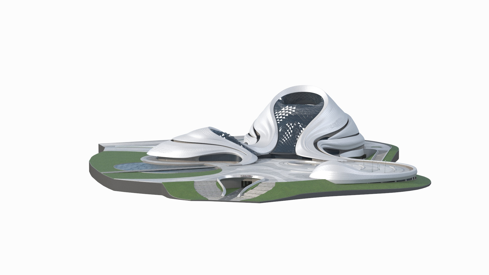 3D Harbin Grand Theatre China Model - TurboSquid 2163448