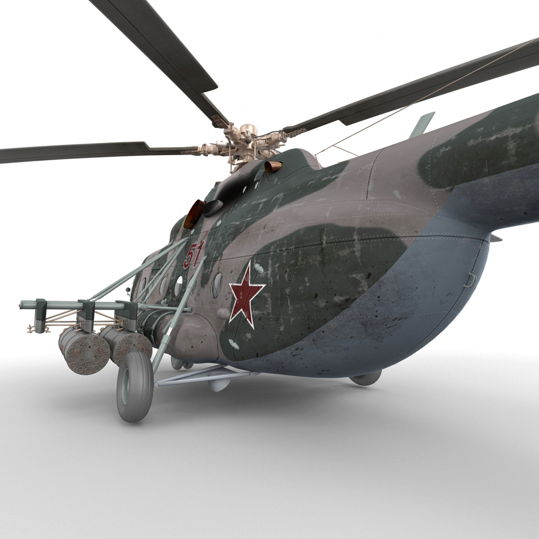soviet transport helicopter mil 3d model
