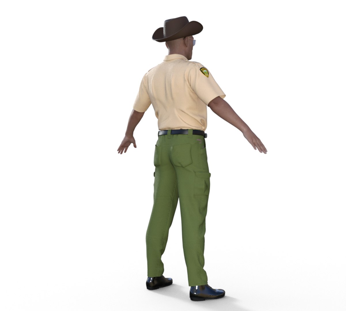 3D American Sheriff Realistic Character - TurboSquid 2030422